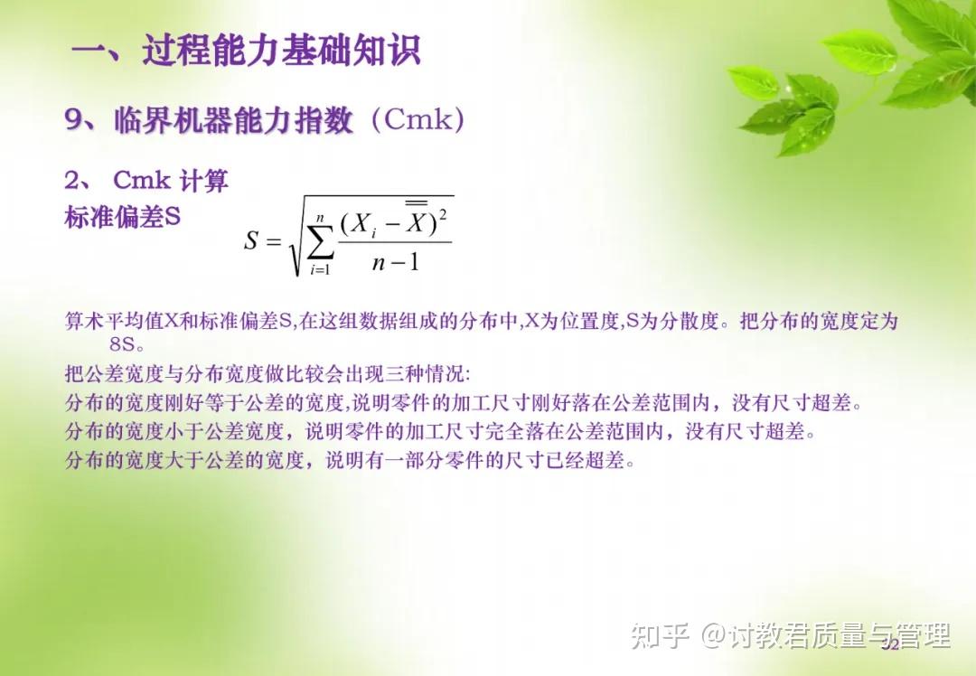 过程能力指数cp与cpk及cmk培训PPT. - 知乎
