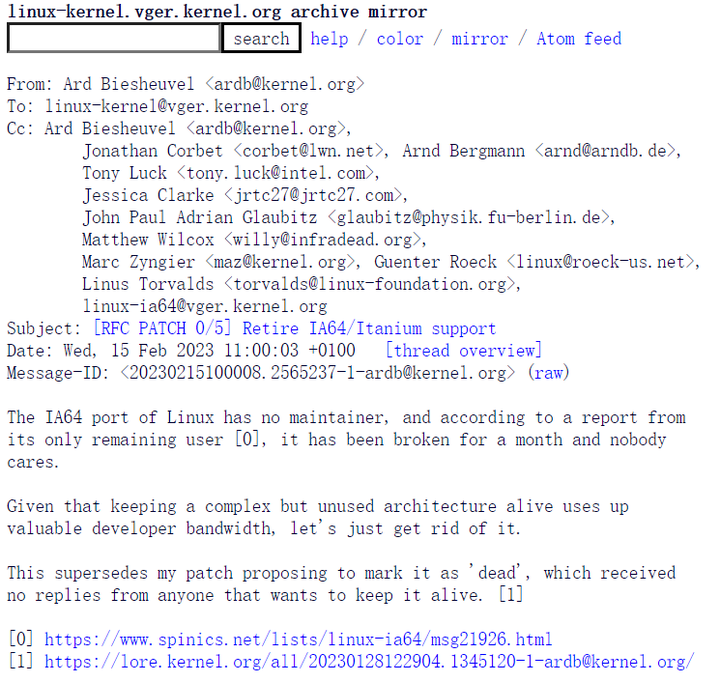 Debian 开发者亲自维护，阻止内核移除 Itanium/IA64 架构 - 知乎