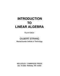 Gilbert Strang线性代数教材：Introduction to Linear Algebra, 4th edition - 知乎