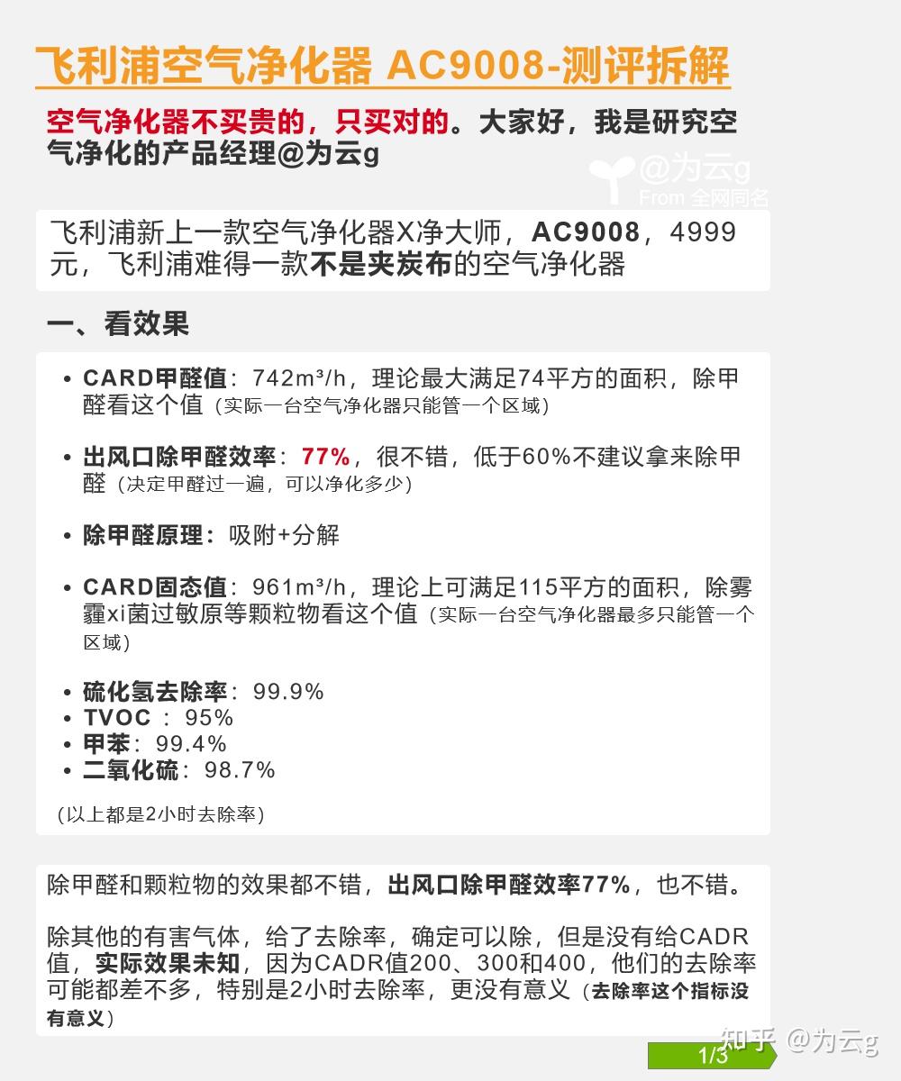 飞利浦新款空气净化器X净大师，AC9008，详细测评汇总 - 知乎