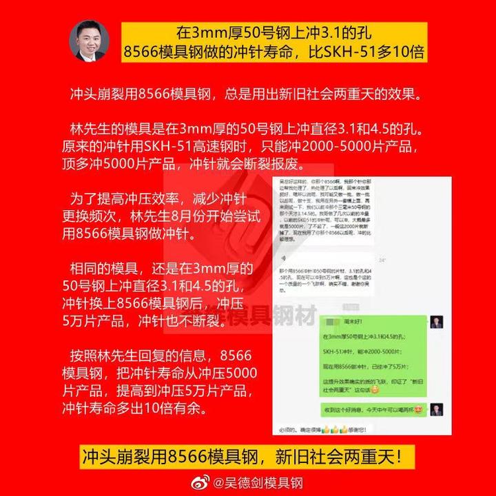 冲压模具冲头用什么材质？冲头崩裂用8566模具钢，新旧社会两重天！（第359篇） - 知乎