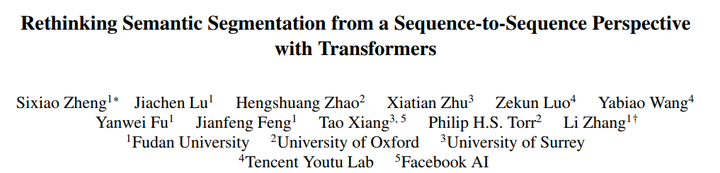 Rethinking Semantic Segmentation from a Sequence-to-Sequence Perspective with Transformers（阅读分享 ...