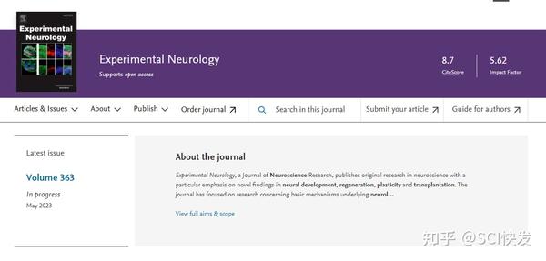 Experimental Neurology：神经科学JCR2区，快接收，国人友好 - 知乎