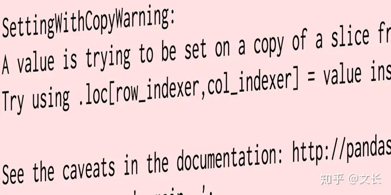 Pandas 中 SettingwithCopyWarning 的原理和解决方案 - 知乎