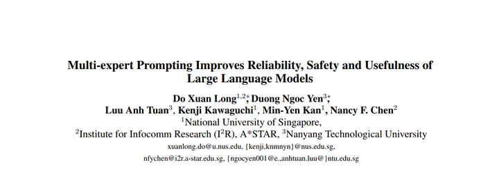 [EMNLP'24] Multi-expert Prompting提高LLM可靠性、安全性和实用性 - 知乎