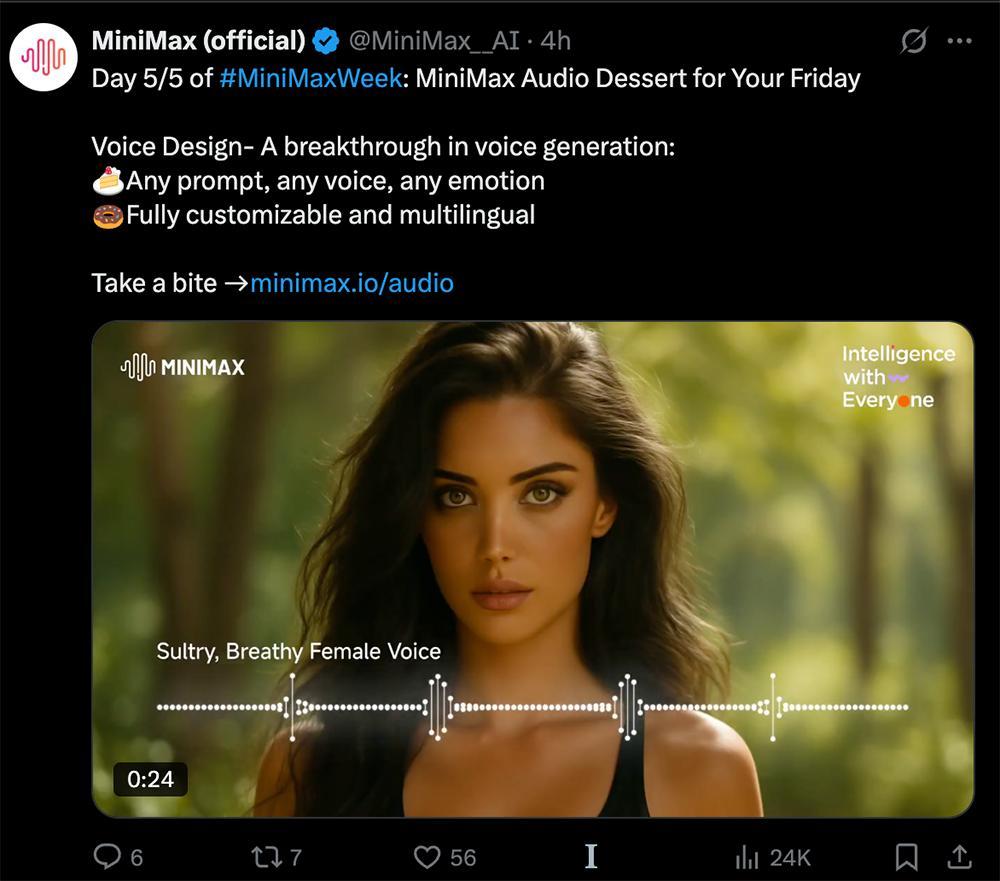 MiniMax卷向AI语音生成！一句话定制任意音色、情感，免费可用 - 知乎