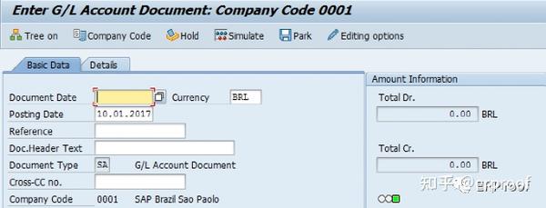 SAP FI课程 3.5 FB50事务代码详解 - 知乎