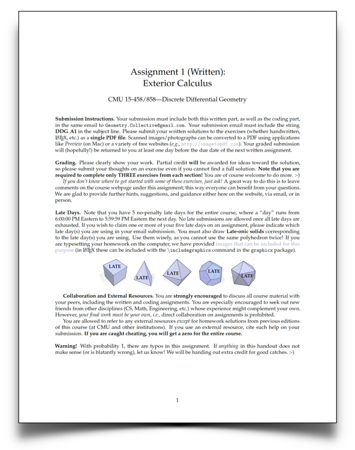 CMU Discrete Differential Geometry: Assignment 1 (Written) Solution - 知乎