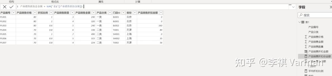 DAX : 通过基础函数 SUMX 计算产品销售折扣总金额。 - 知乎