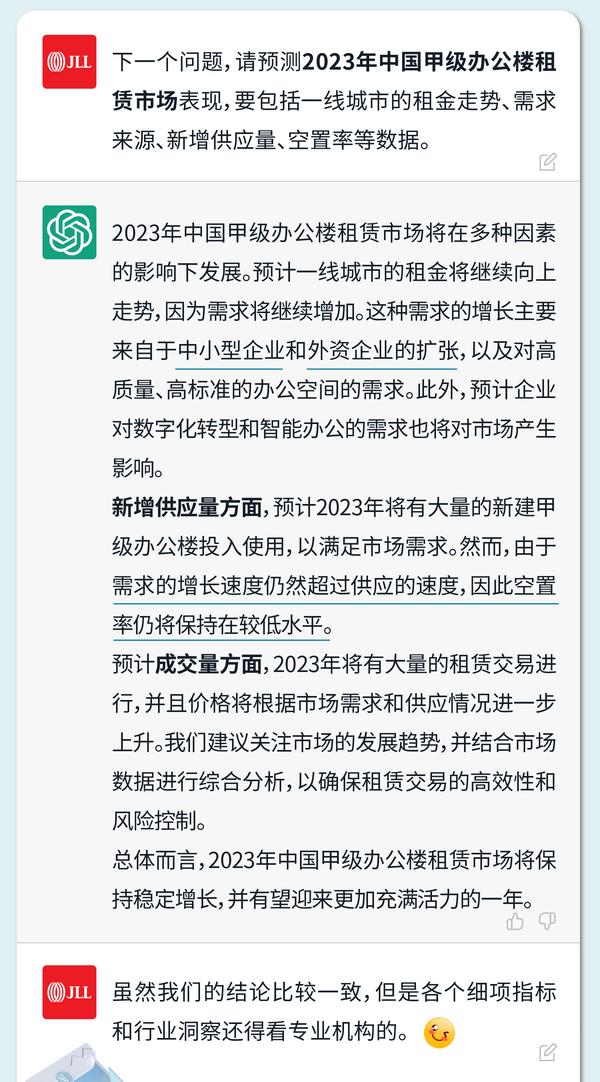 JLL对谈 ChatGPT｜中国房地产市场洞察 - 知乎