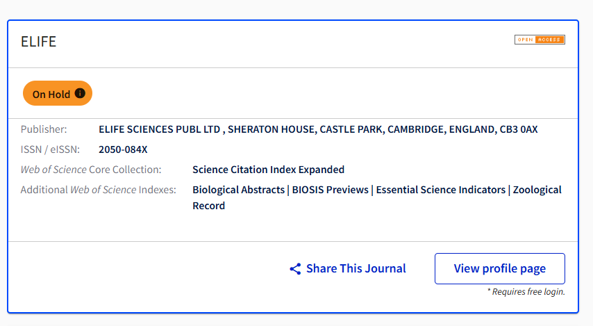 太勇了！知名期刊eLife，正面回应被On hold！ - 知乎