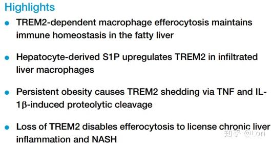 文献学习002——TREM2 依赖的胞葬调控肝脏炎症和NASH发展 - 知乎