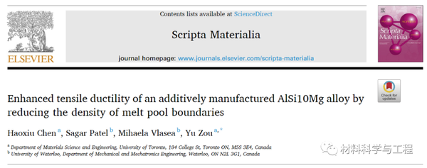 《Scripta Materialia》：提升增材制造AlSi10Mg合金拉伸塑性！ - 知乎
