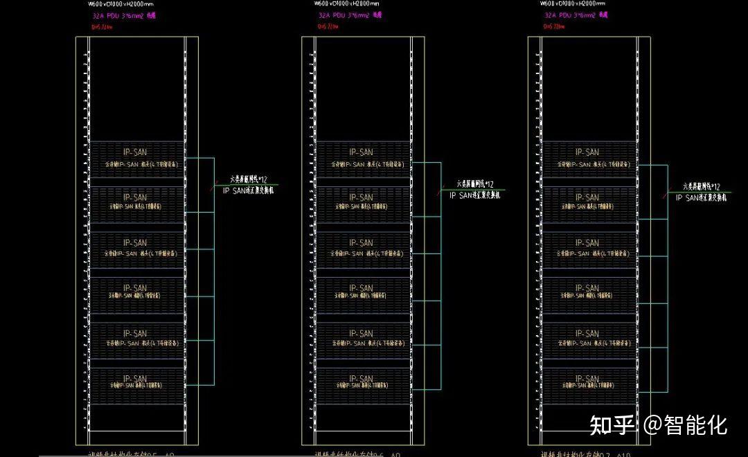 一套完整的弱电机柜cad布置图,设备接线及开放式桥架安装大样图 知乎