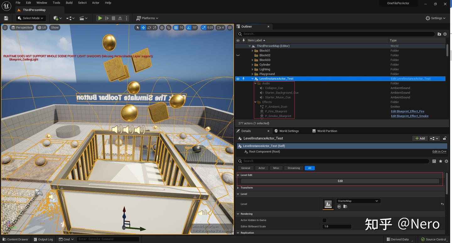UE5 WorldPartition【3】 LevelInstance - 知乎