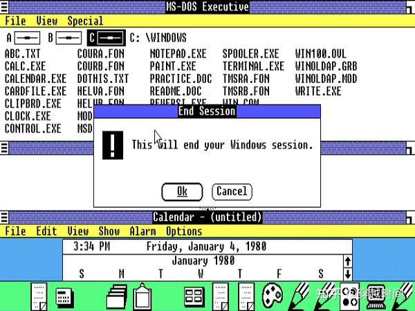 穿越时间·Windows 1.x的正式版本之Windows 1.01、1.02、1.03、1.04 - 知乎