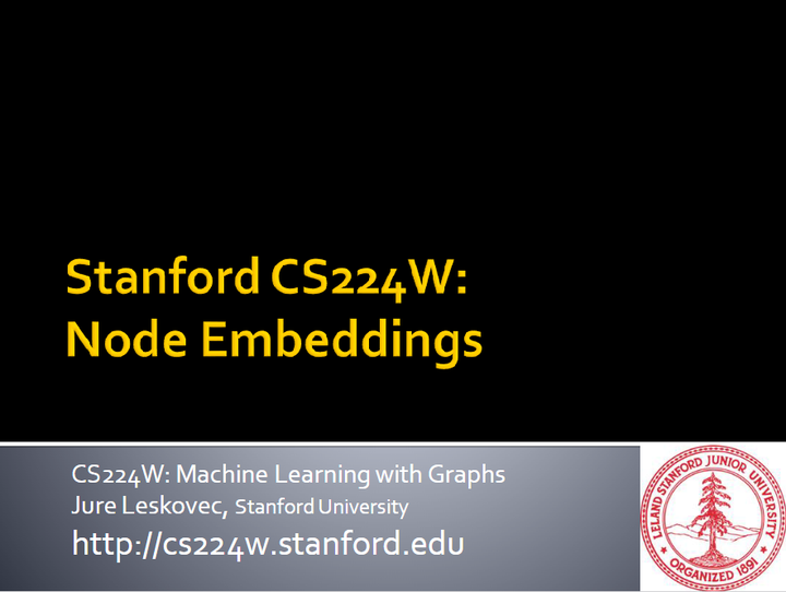 【CS224W学习笔记 day02】 节点表示（Node embedding） - 知乎