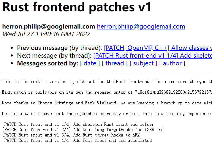 GCC Rust 前端编译器首个补丁正在 review - 知乎