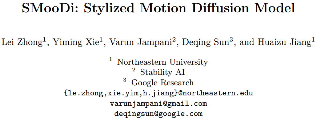 【生成式AI创新点】ECCV’24丨SMooDi：风格化运动扩散模型 - 知乎