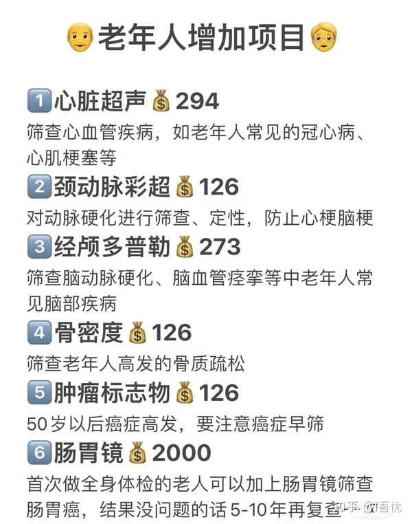全身体检应该做什么项目?需要多少钱? 知乎