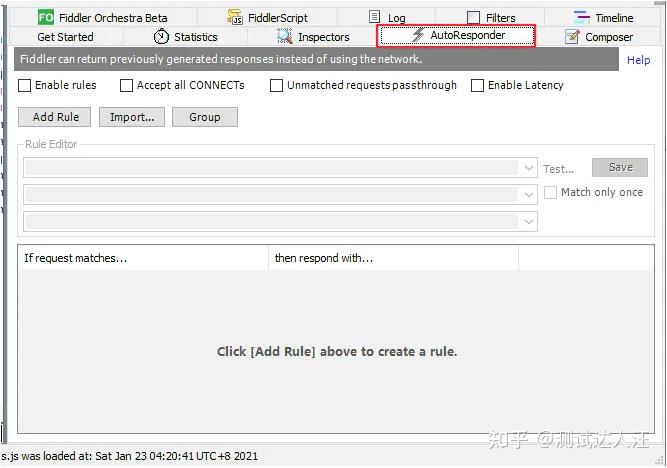 九、Fiddler抓包工具 详细教程— AutoResponder（自动响应器）面板 - 知乎