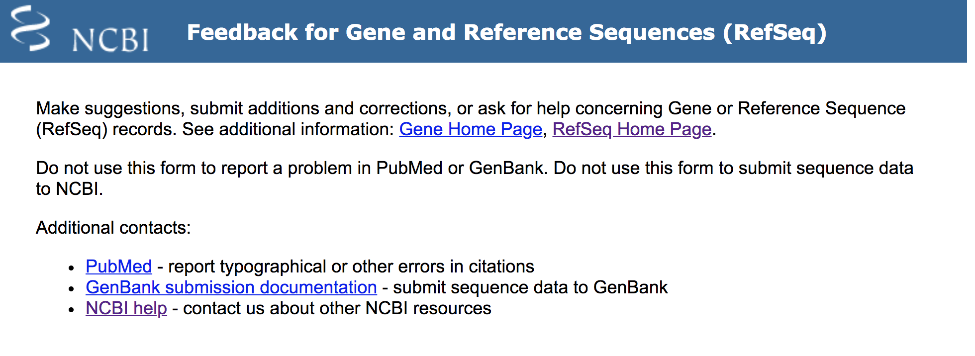 生物信息学100个基础问题 —— 第26题 什么是RefSeq Gene? 怎么给NCBI反馈问题？ - 知乎