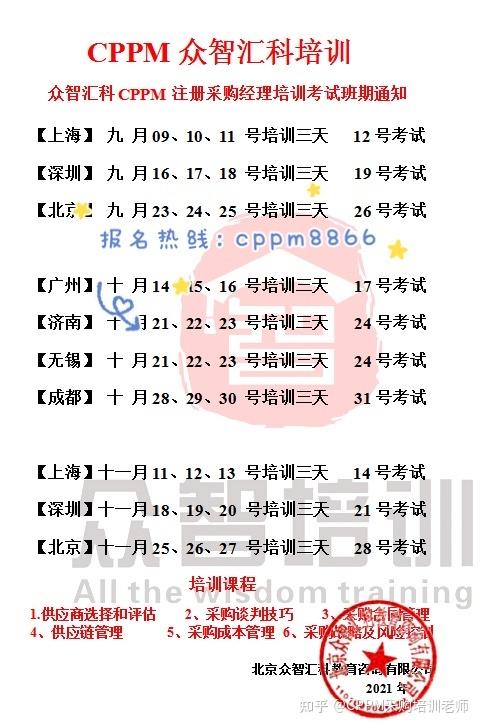 2021年CPPM班期报名时间来了 - 知乎