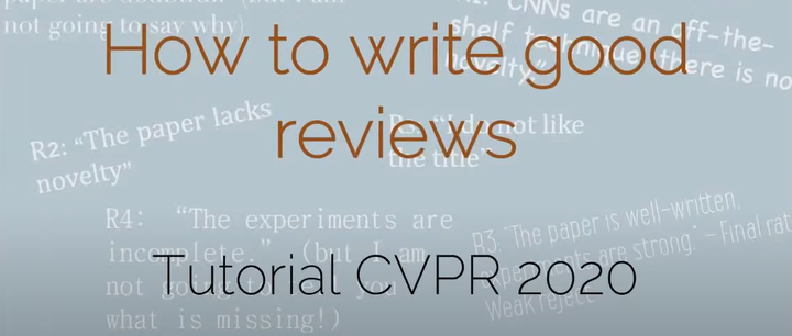 【CVPR 2020 Tutorial】如何写好论文和评审（概述） - 知乎