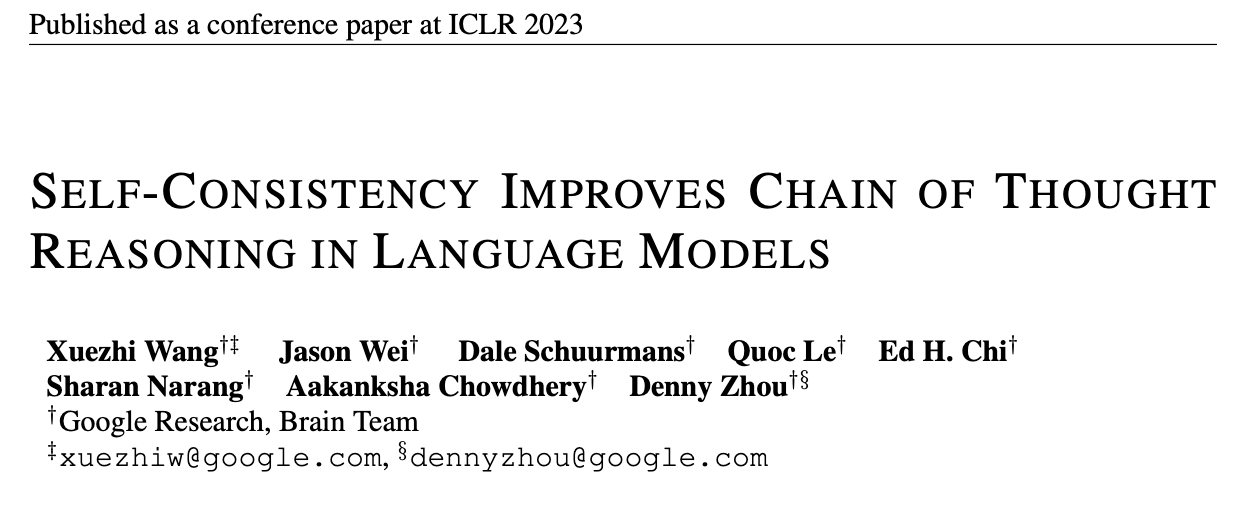[131] self-consistency: 配合CoT prompt大幅提升LLM推理能力 - 知乎