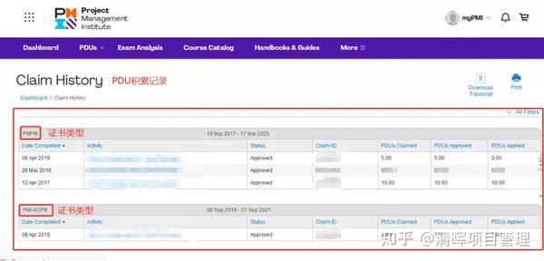 注意 | PMI ID及PDU积累记录查询方式 - 知乎