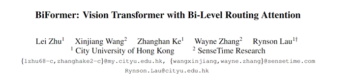 BiFormer：Vision Transformer with Bi-Level Routing Attention - 知乎