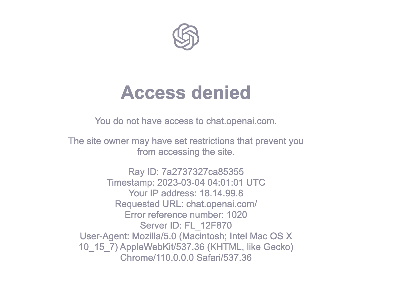 解决登录提示Access denied，You do not have access to chat.openai.com - 知乎