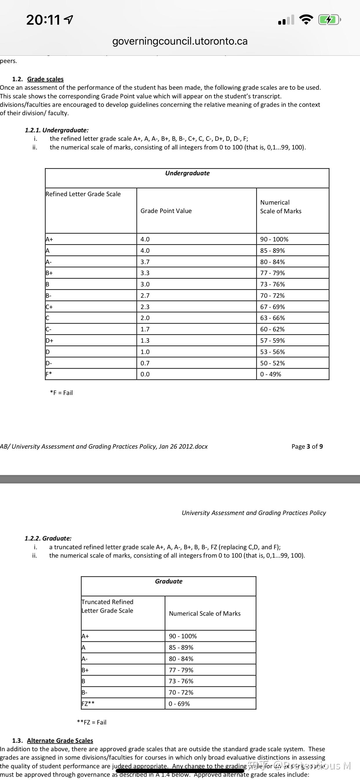 多伦多大学（University of Toronto）指中国的Grading System什么意思？ - 知乎