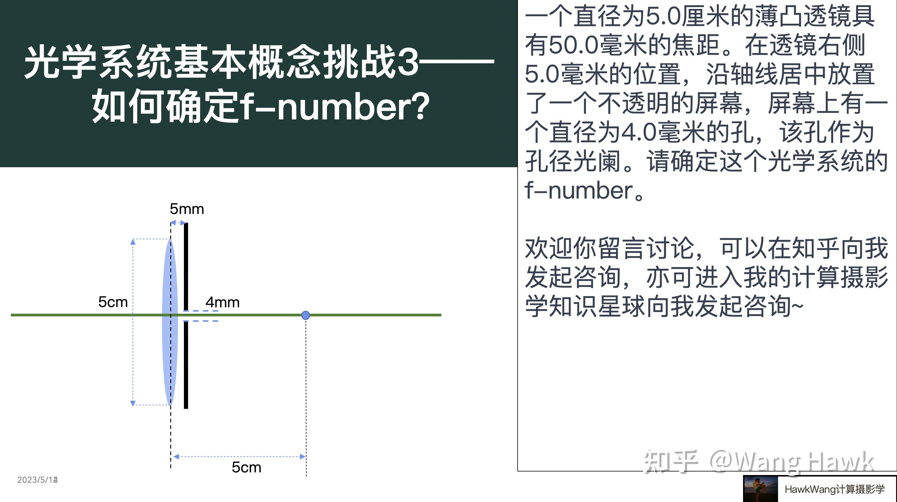光学系统基本概念挑战3——如何确定f-number？ - 知乎