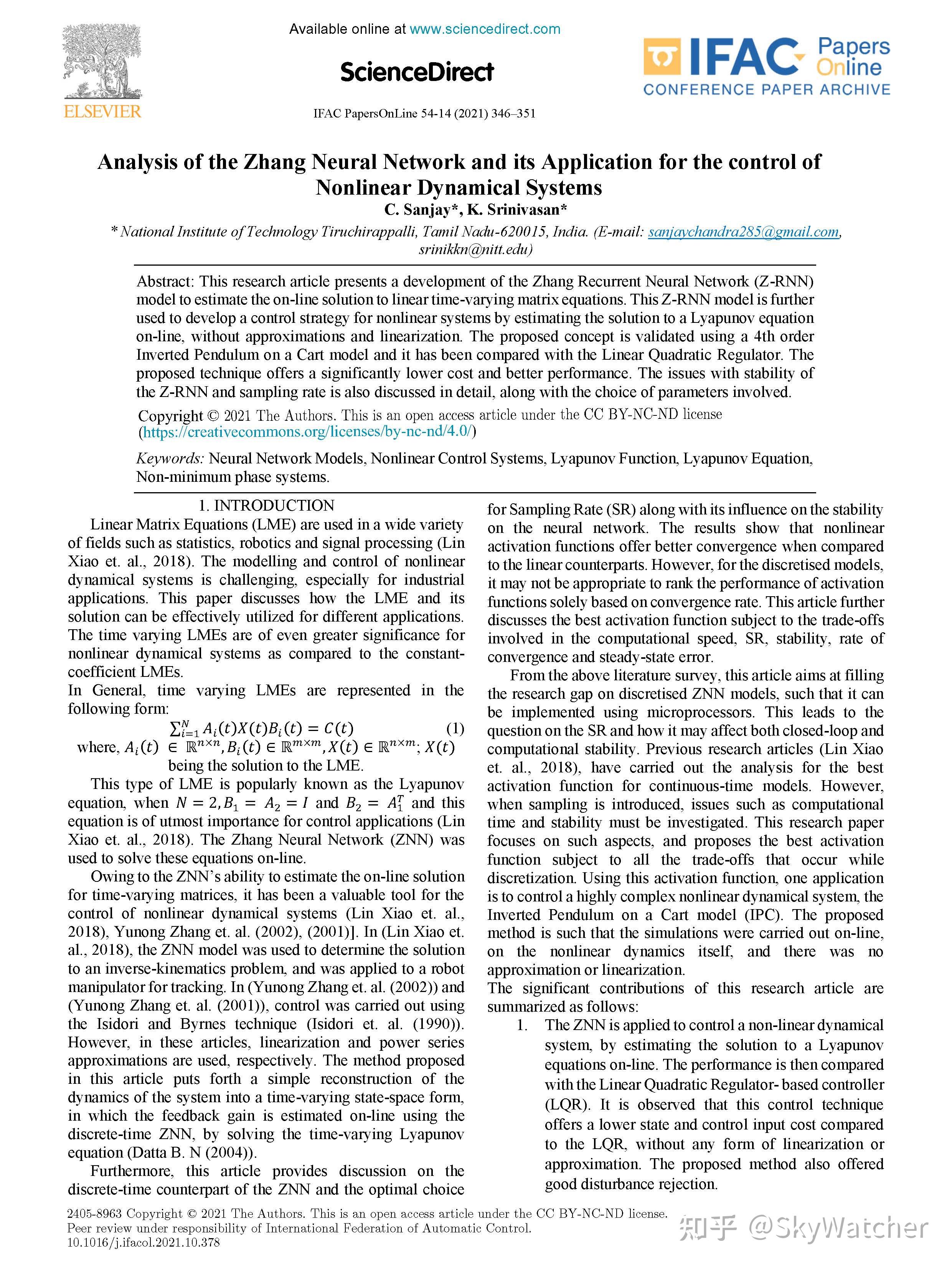 如何理解ZNN（zeroing neural network）神经网络？ - 知乎