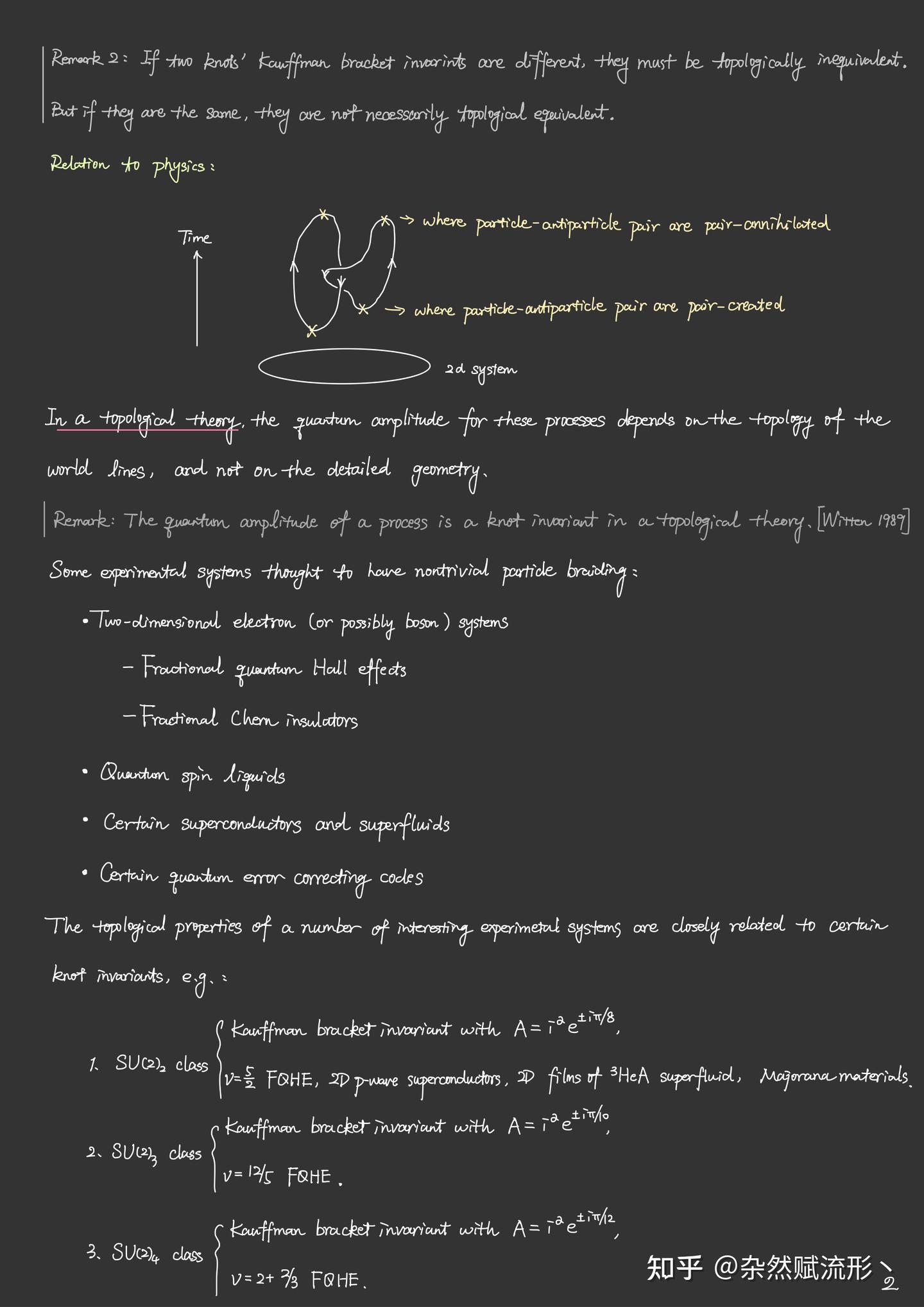 【Topological Quantum】手写笔记总结（Part 1） - 知乎