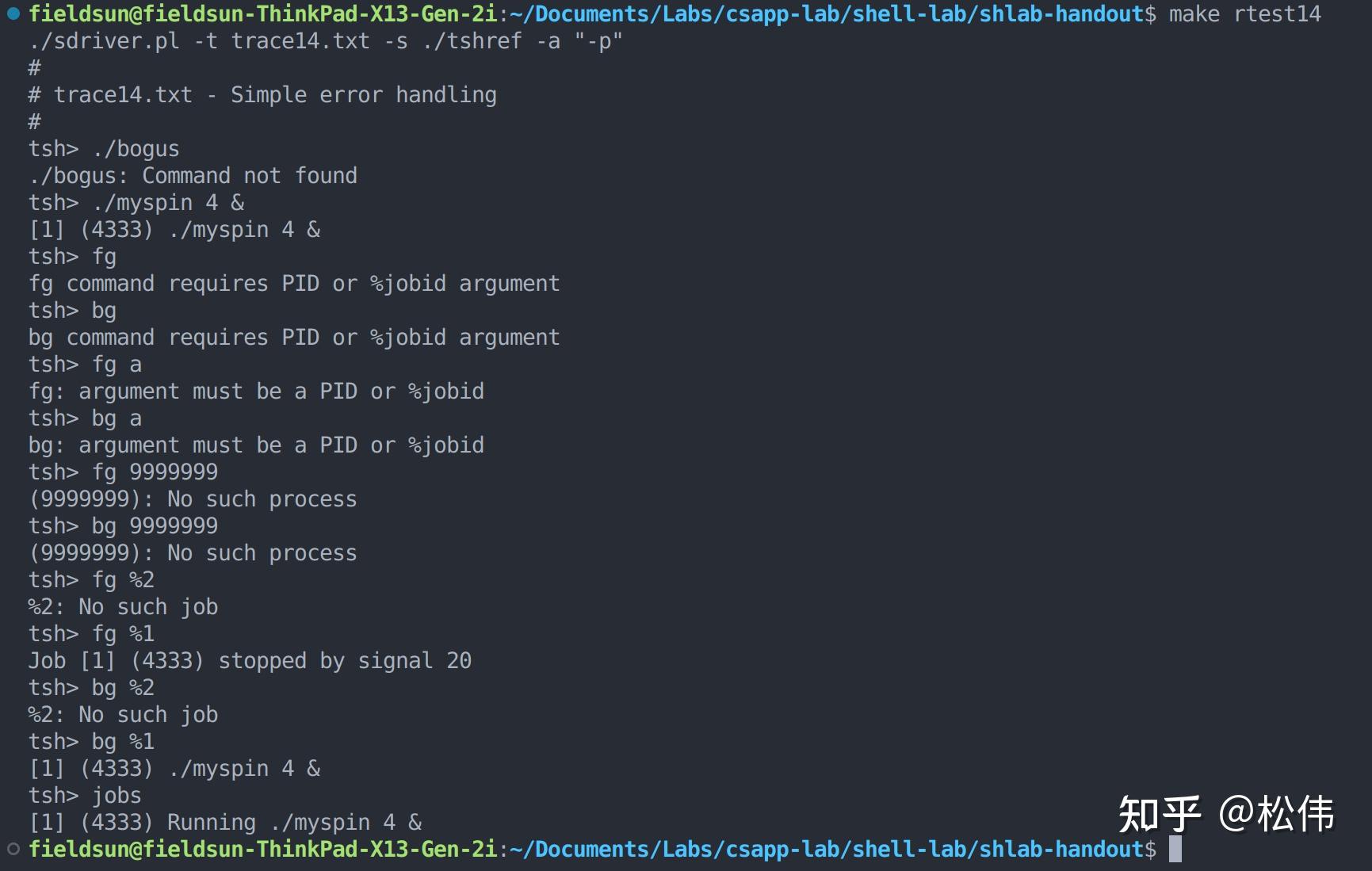 实验四：Shell-Lab（下） - 知乎