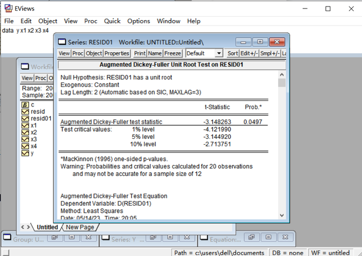 时间序列数据——单位根、协整及共线性检验（Eviews实操） - 知乎