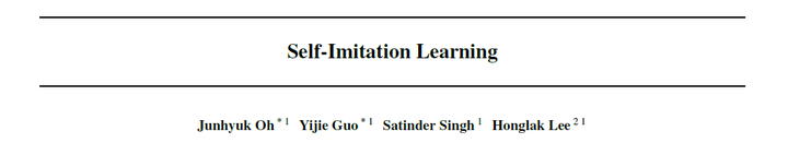 Self-Imitation Learning 自模仿学习 - 知乎