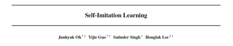 Self-Imitation Learning 自模仿学习 - 知乎