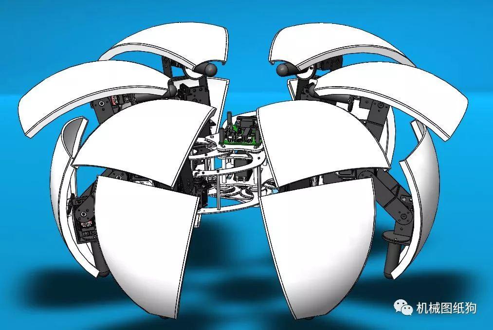 【机器人】Morphex球形变型六足机器人模型3D图纸 Solidworks设计 - 知乎