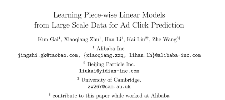 LS-PLM/MLR: Learning Piece-wise Linear Models from Large Scale Data for ...
