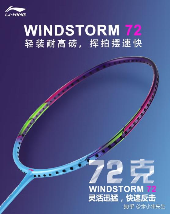 热门中端羽毛球拍｜李宁 风暴72（WS72） 详解 - 知乎