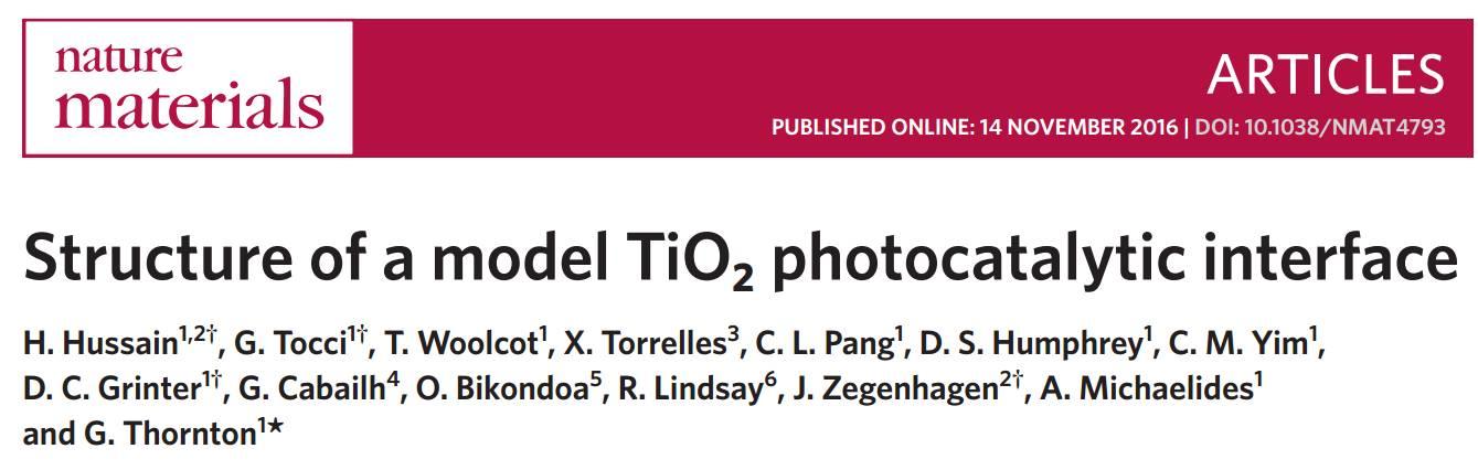 Nature Materials: 通向真实TiO2/H2O界面模型之路 - 知乎