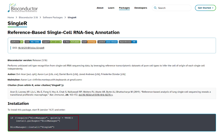 SingleR及数据库资源包celldex简介 - 知乎
