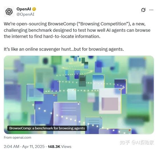 OpenAI推出BrowseComp，重新定义Agent浏览器评测标准 - 知乎