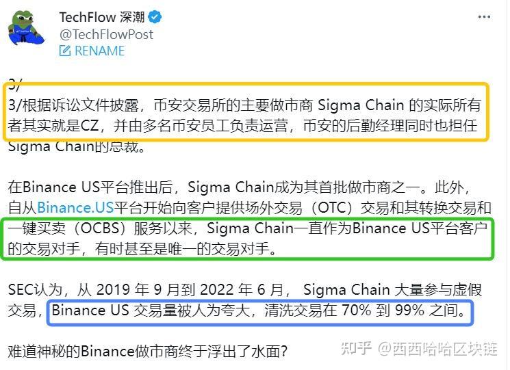 区块链每日热点丨美SEC起诉BA和Coinbase;网传BA将要有新的CEO;Sigma Chain被扒是CZ的做市商 - 知乎