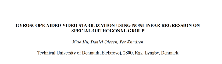 【论文阅读】Gyroscope Aided Video Stabilization Using Nonlinear Regression on Special Orthogonal Group ...