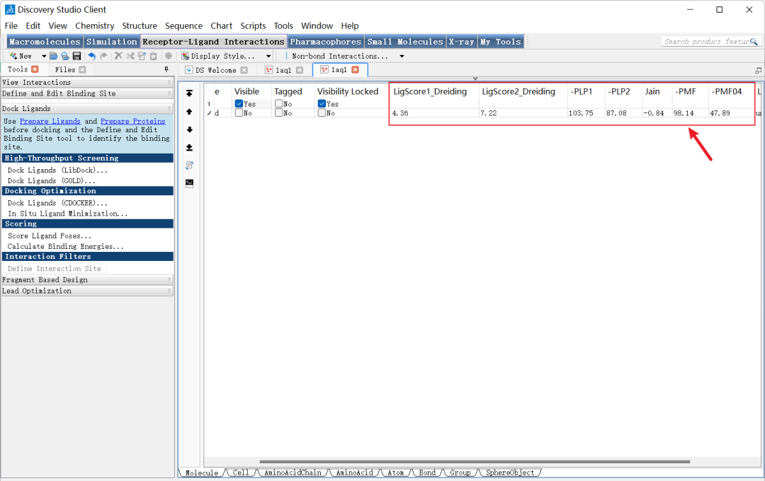Discovery Studio教程技巧篇：已知复合物结构的重新评分 - 知乎