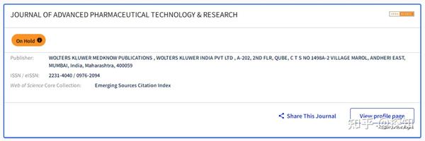 麻了！包含中科院TOP，共16本期刊被标记为“On Hold”状态！究竟怎么回事？ - 知乎